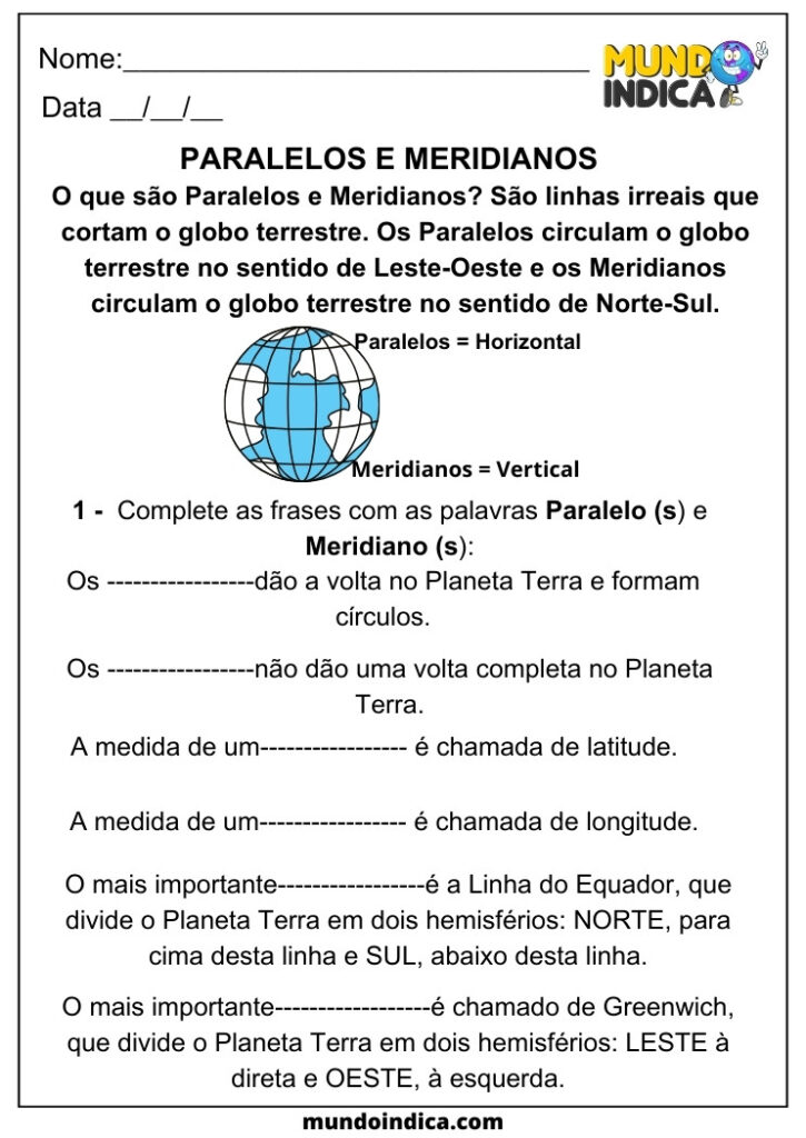 20 Atividades de Geografia para o 3 ano do Ensino Fundamental