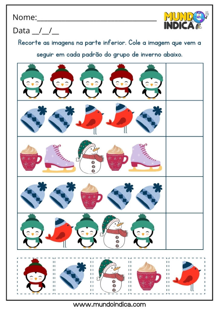 15 Atividades de Inverno para Educação Infantil para Imprimir