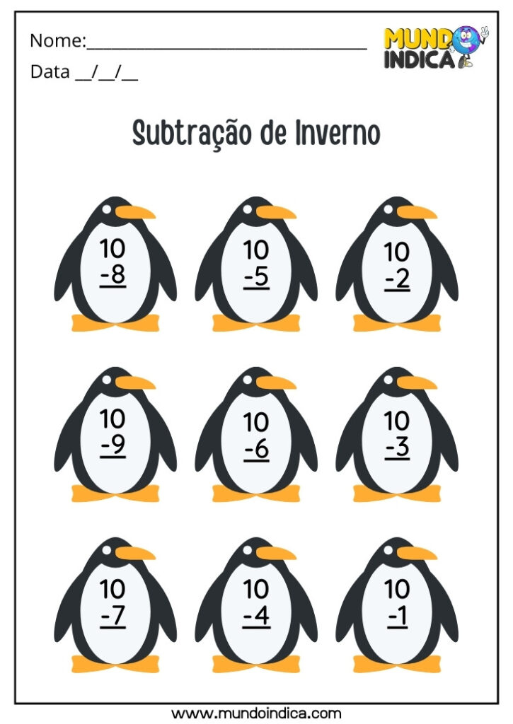 15 Atividades de Inverno para Educação Infantil para Imprimir