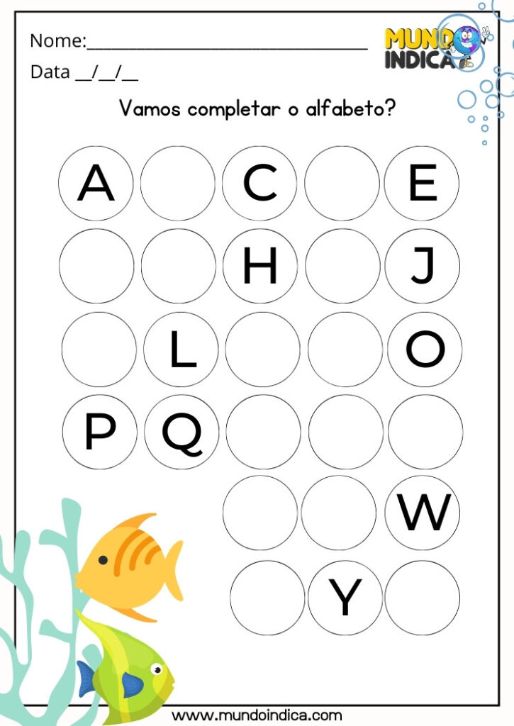 15 Atividades com Alfabeto para Autismo para Imprimir