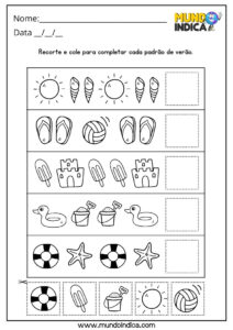 15 Atividades de Verão para Educação Infantil para Imprimir