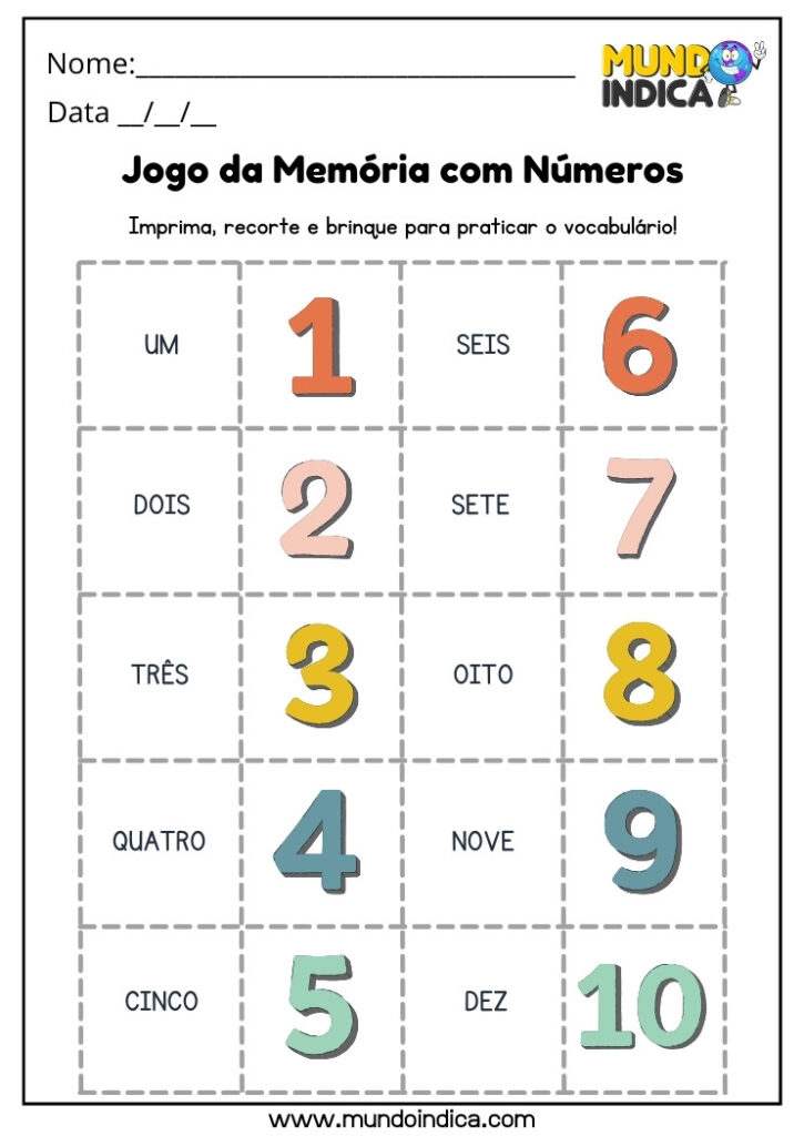 15 Atividades com Jogo da Memória para Autismo para Imprimir