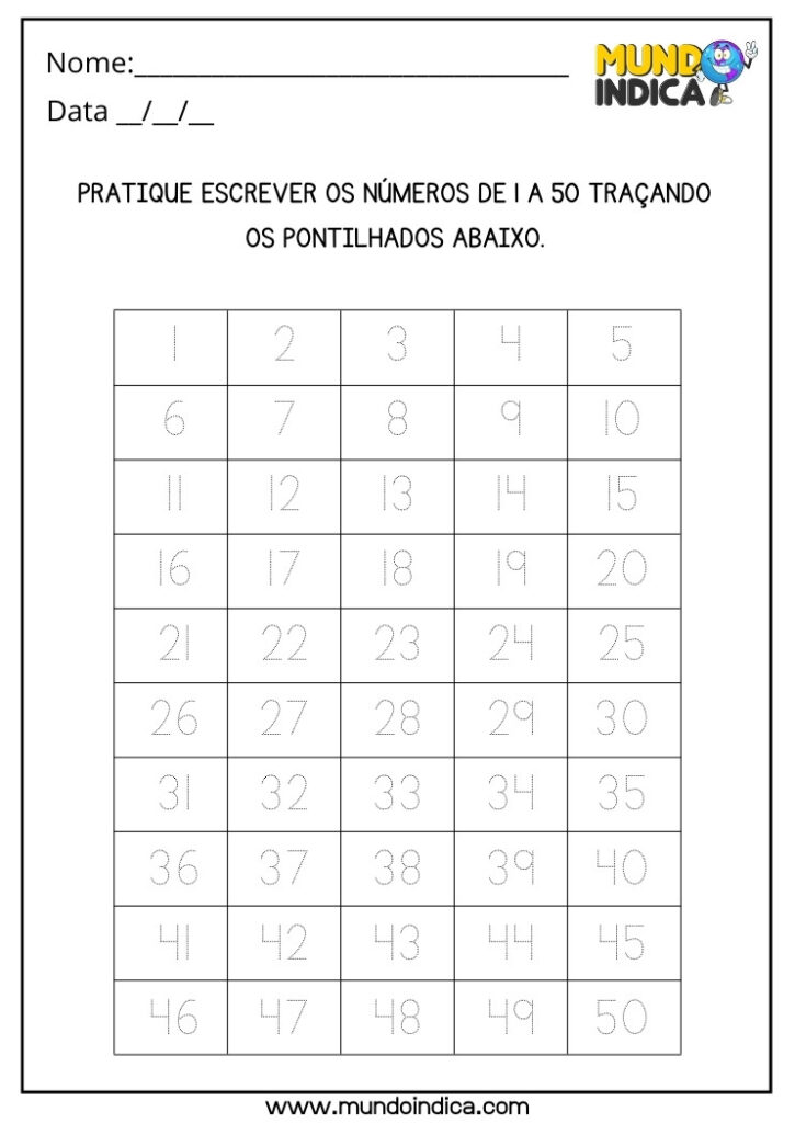 10 Atividades com Números Pontilhados para Educação Infantil