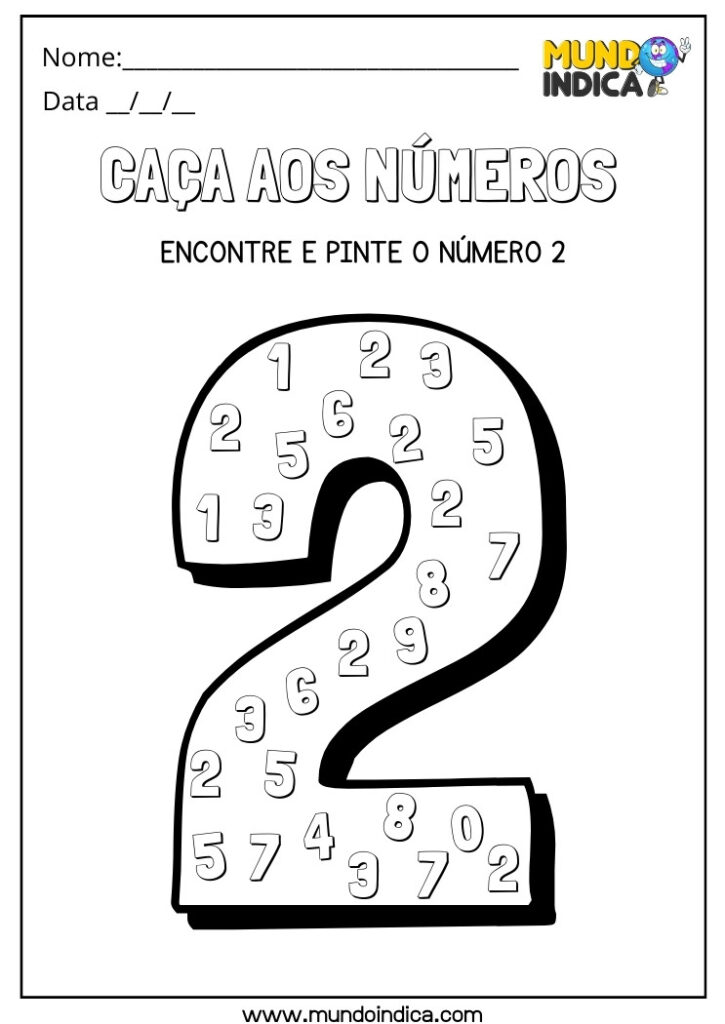 10 Atividades com o Número 2 Prontas para Imprimir