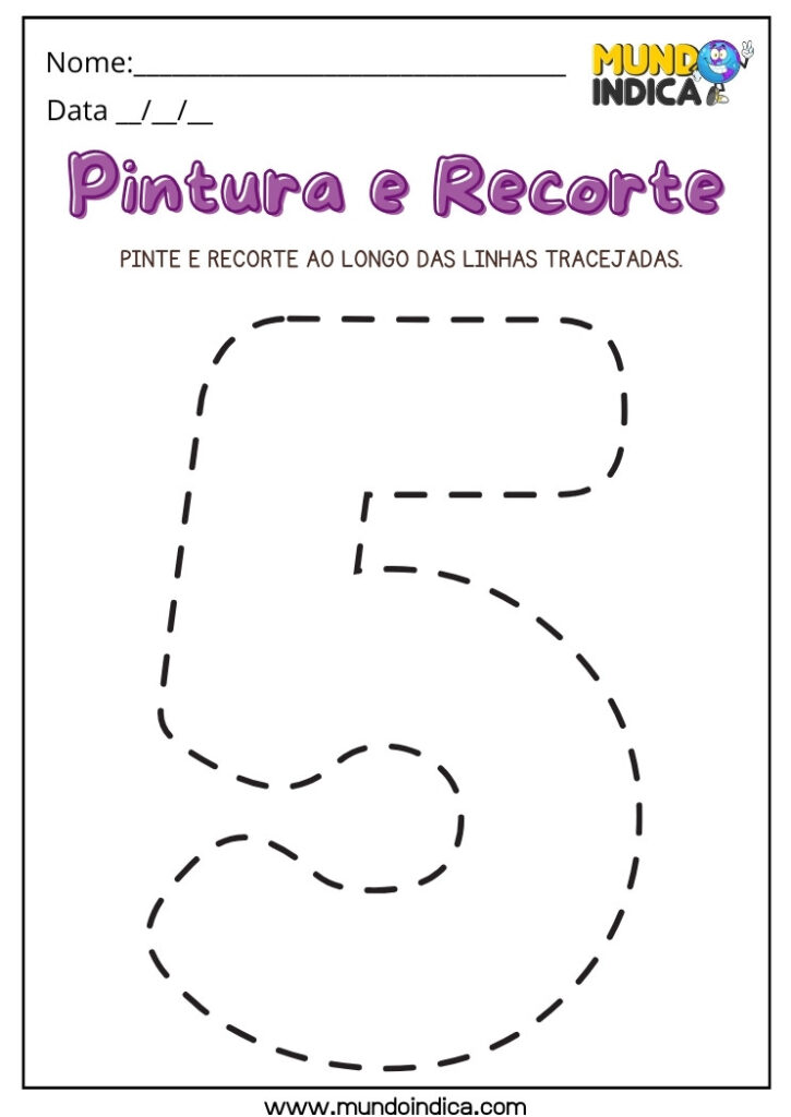 10 Atividades com o Número 5 Prontas para Imprimir