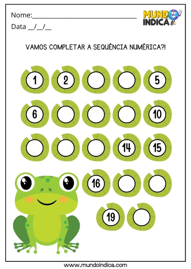 10 Atividades com Sequência Numérica para Educação Infantil