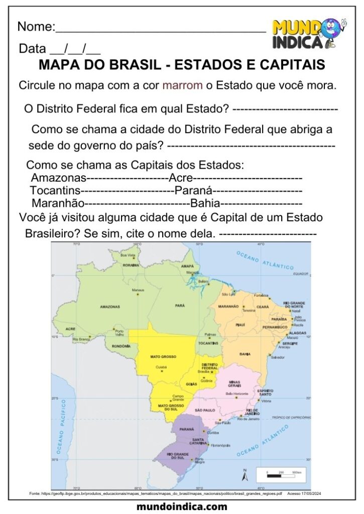 20 Atividades de Geografia para o 4 ano do Ensino Fundamental
