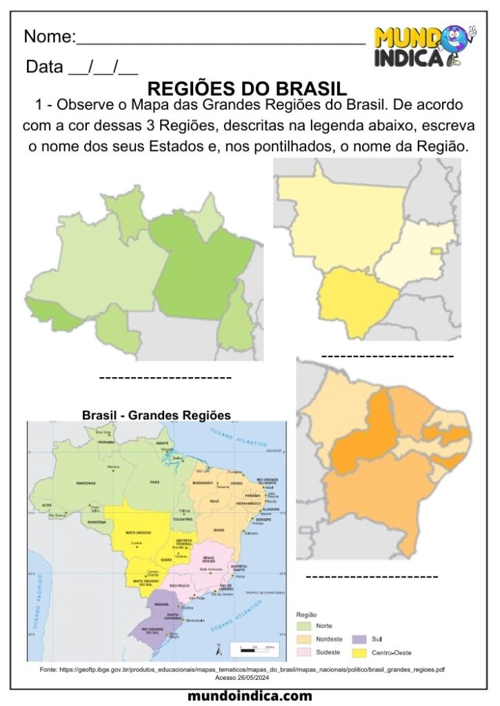 20 Atividades de Geografia para o 4 ano do Ensino Fundamental