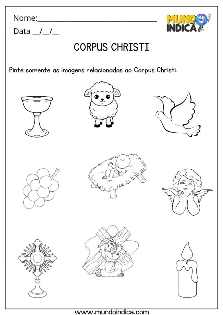 5 Atividades de Corpus Christi para Imprimir