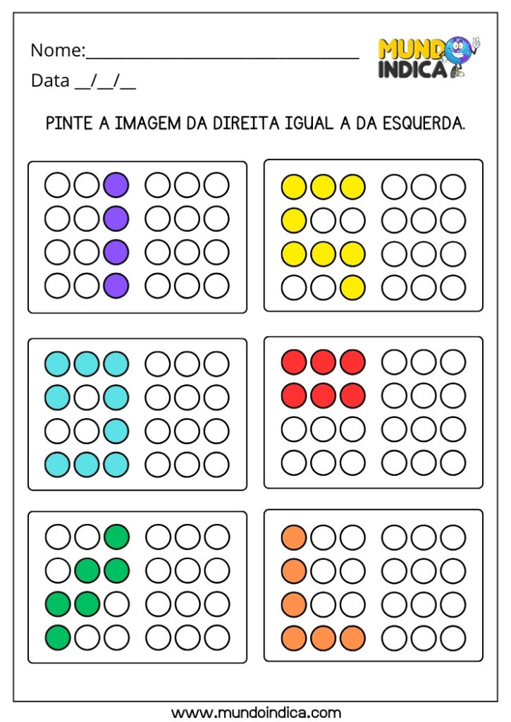 10 Atividades de Estimulação Cognitiva com Cores para Imprimir