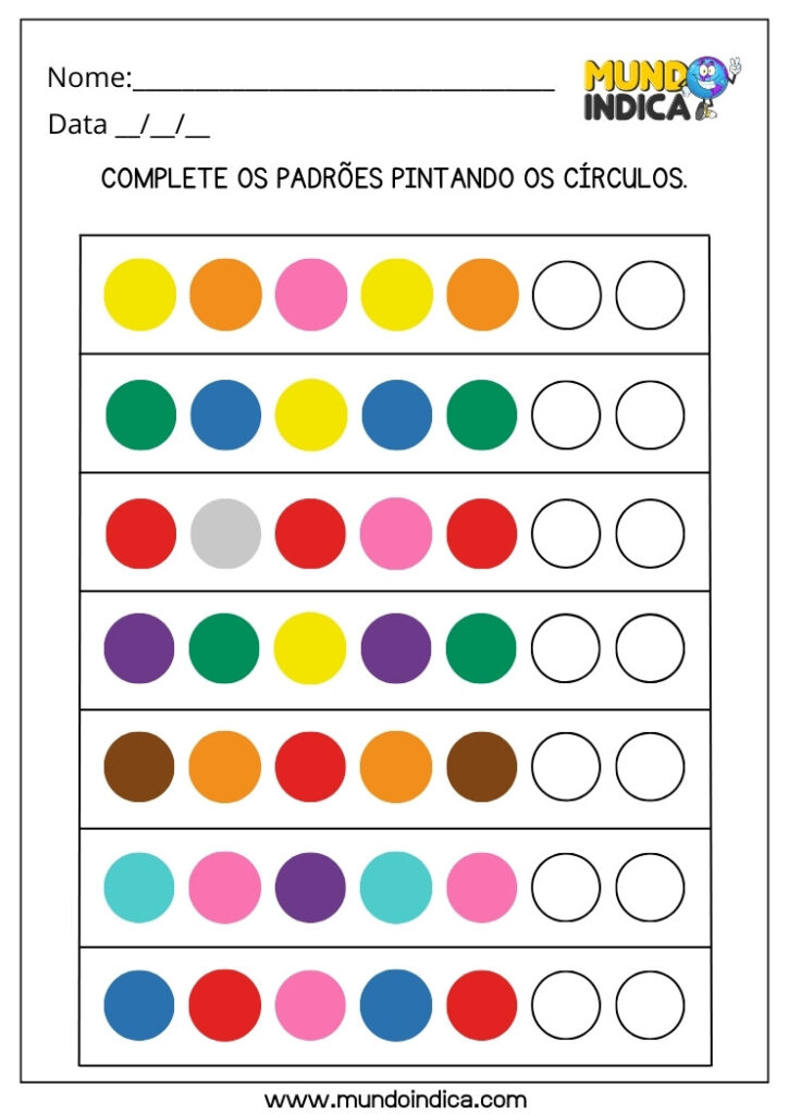 10 Atividades de Estimulação Cognitiva com Cores para Imprimir