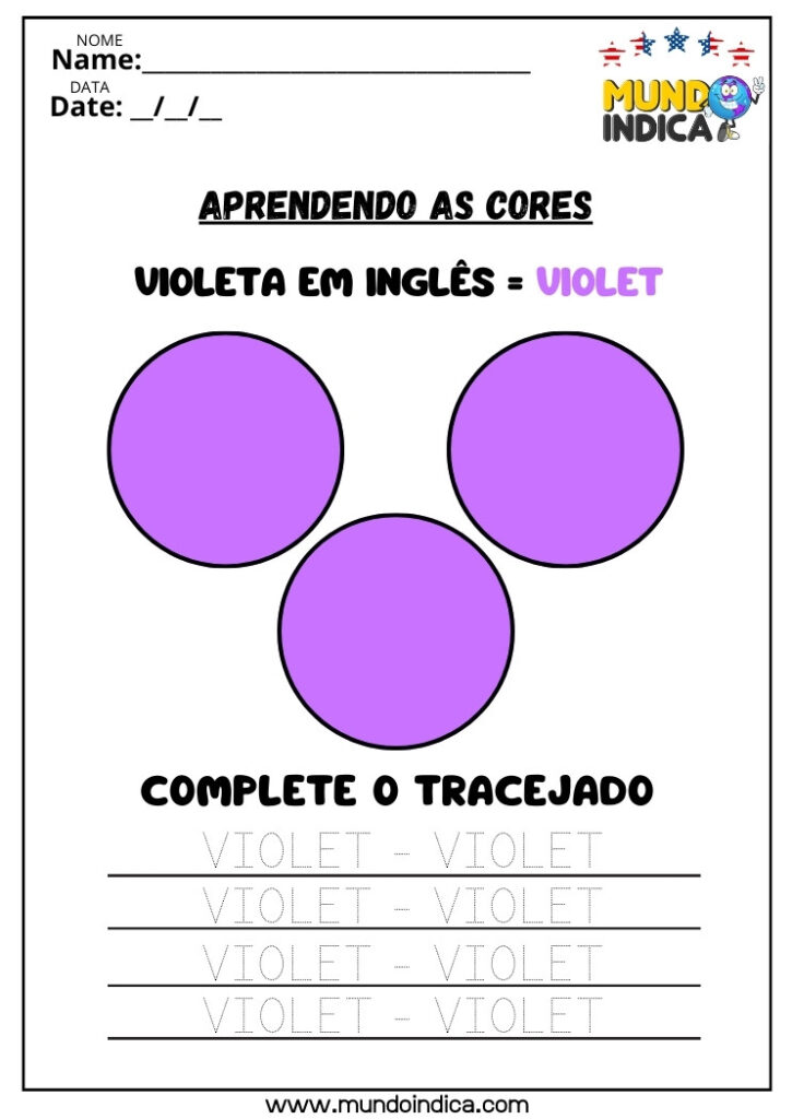 6 Atividades de Inglês com Cores