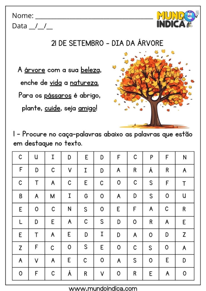 10 Atividades para o Dia da Árvore