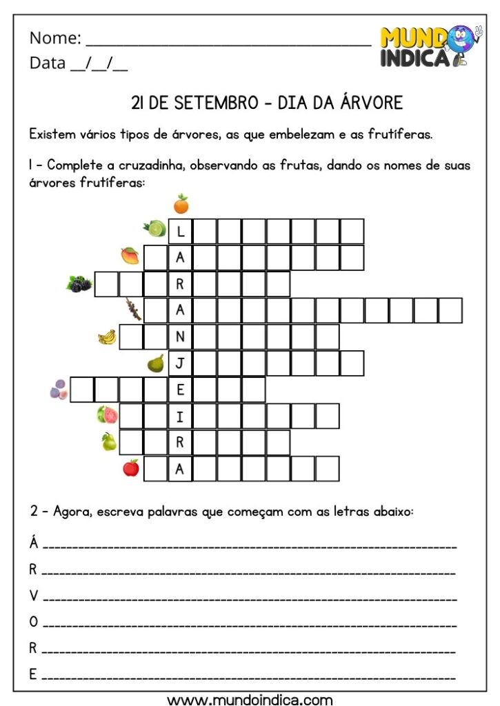 10 Atividades para o Dia da Árvore
