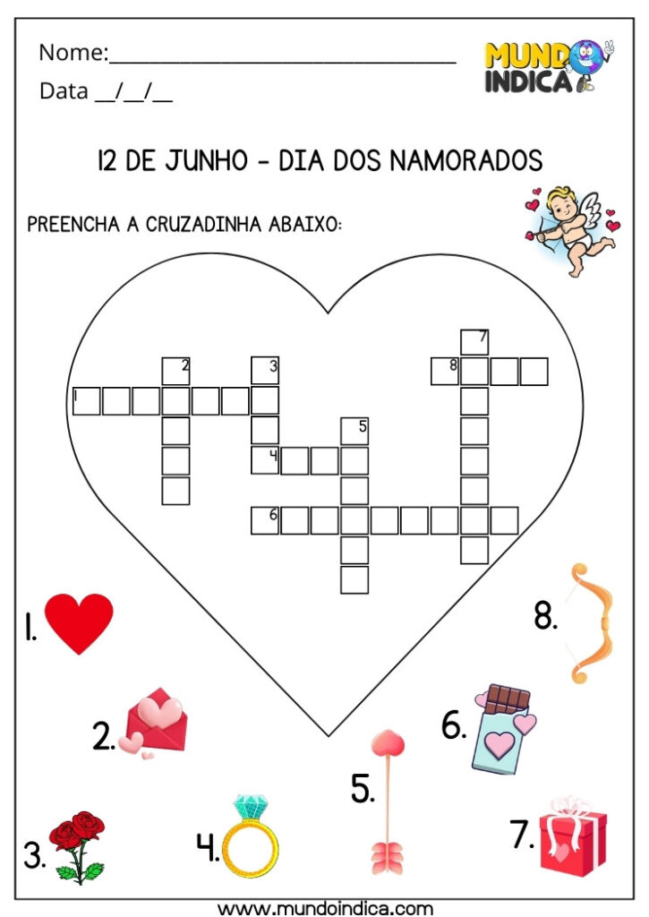 5 Atividades do Dia dos Namorados para Imprimir