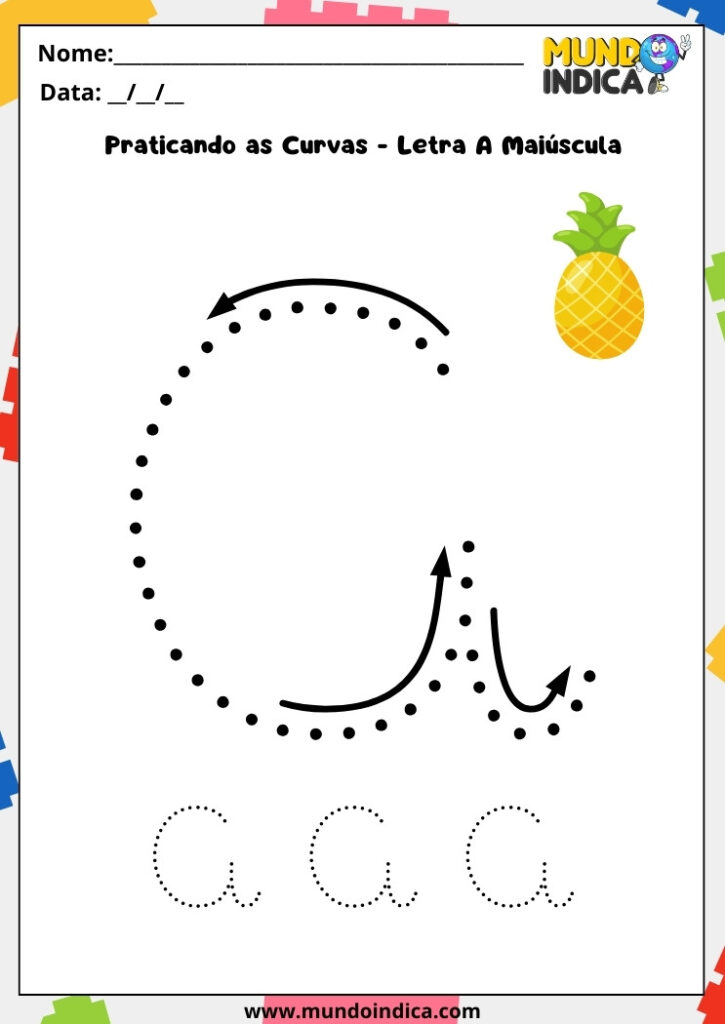 Atividades com a Letra A Cursiva para Imprimir