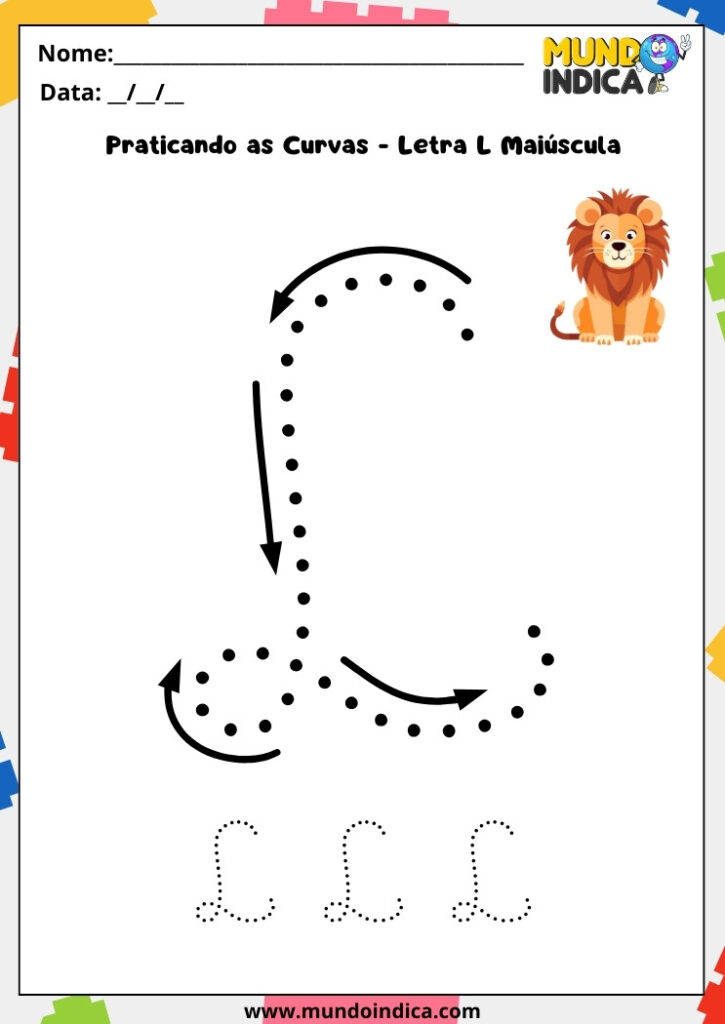 Atividades com a Letra L Cursiva para Imprimir