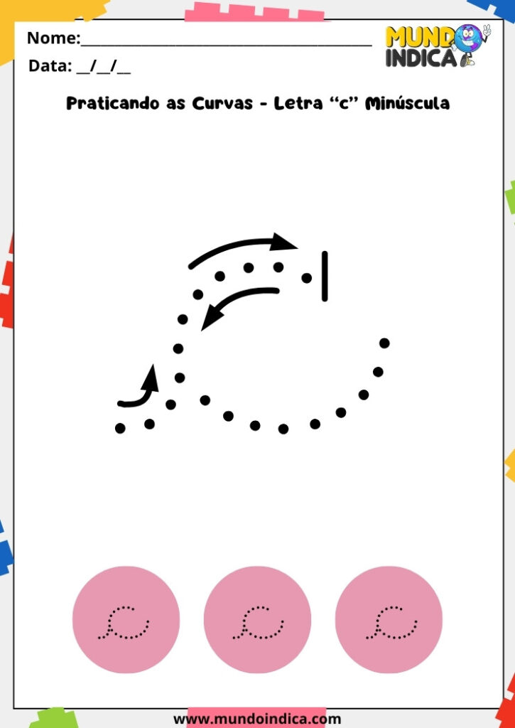 Atividades com a Letra C Cursiva para Imprimir