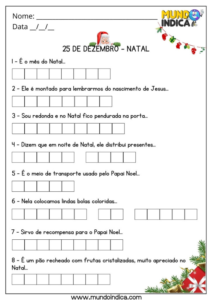 10 Atividades para o Dia de Natal