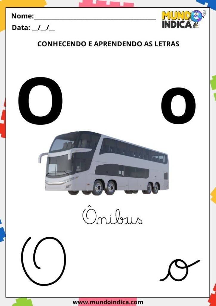 Atividades com a Letra O Cursiva para Imprimir