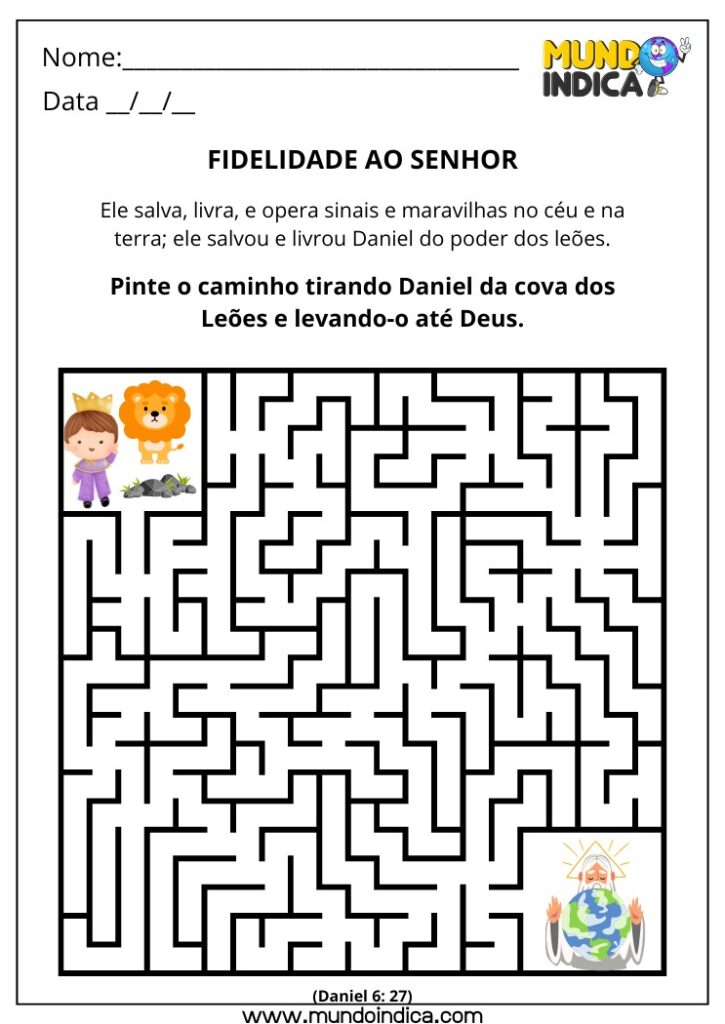 10 Atividades Bíblicas sobre Daniel