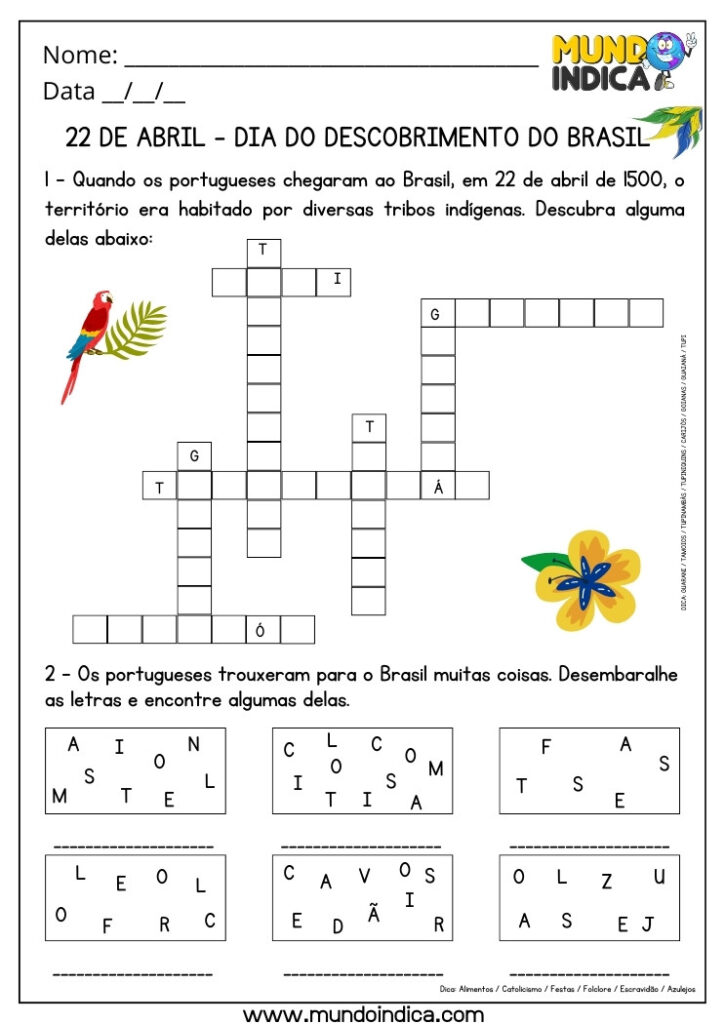 10 Atividades para o Dia do Descobrimento do Brasil
