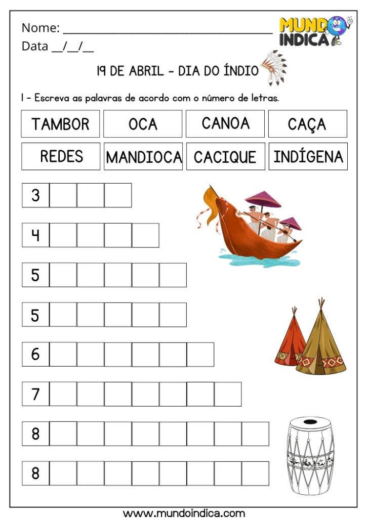 10 Atividades para o Dia do Índio