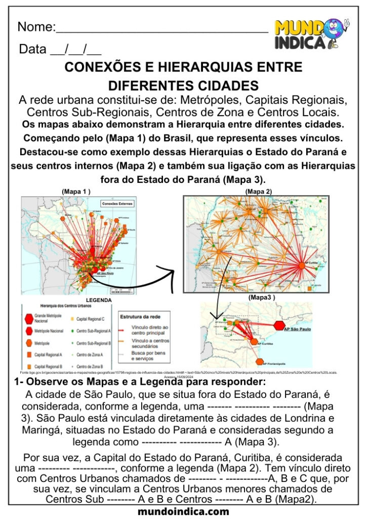 20 Atividades de Geografia para o 5 ano do Ensino Fundamental