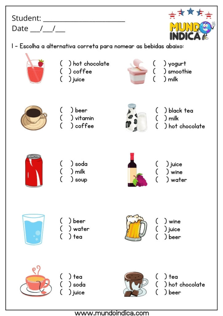 10 Atividades de Inglês 2 Ano para Imprimir