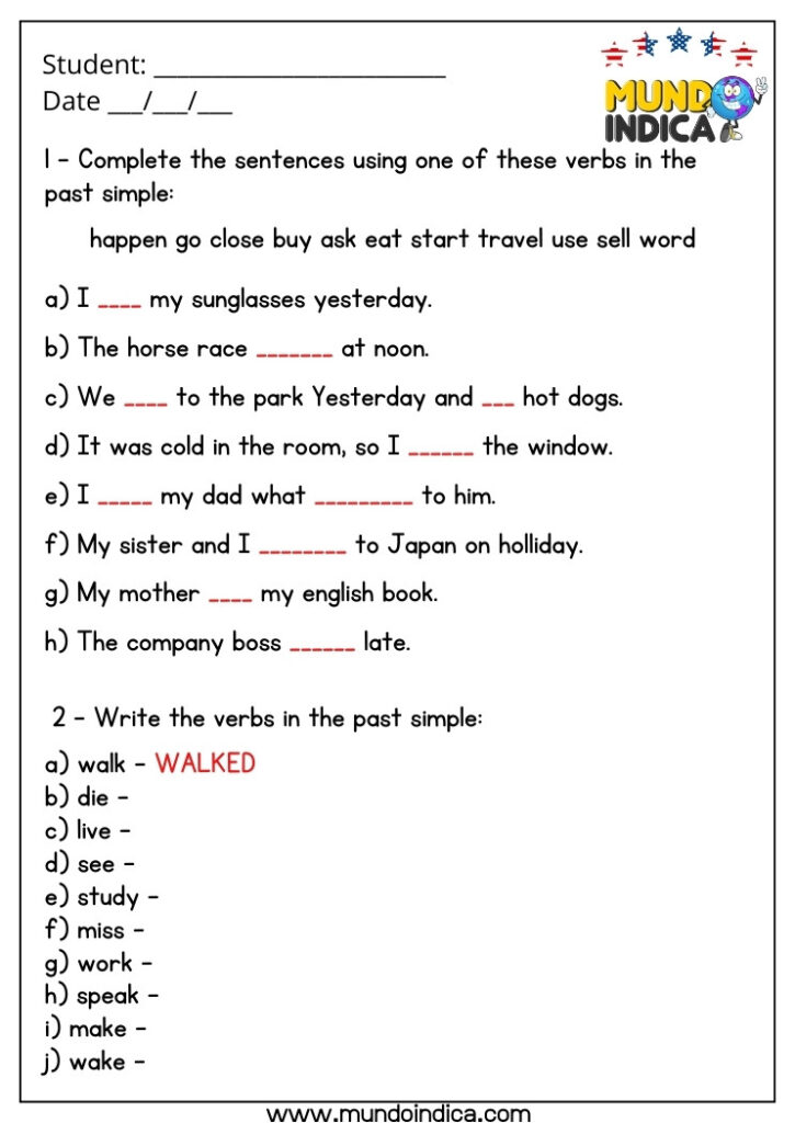 10 Atividades de Inglês 9 Ano para Imprimir