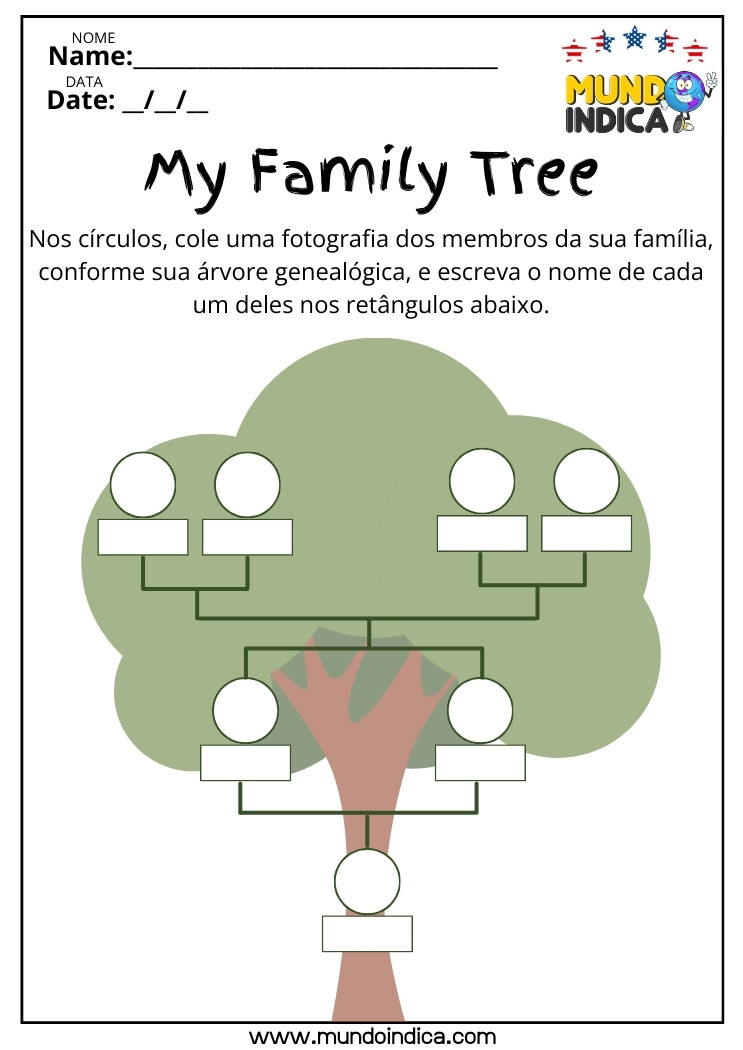 11 Atividades de Inglês My Family para Imprimir