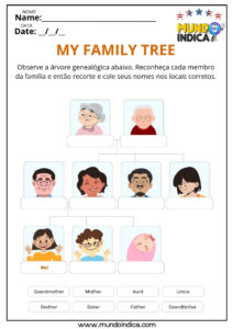 11 Atividades de Inglês My Family para Imprimir