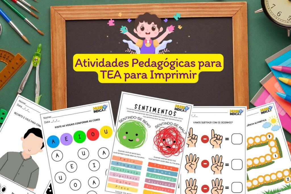 13 Atividades Pedagógicas para TEA para Imprimir
