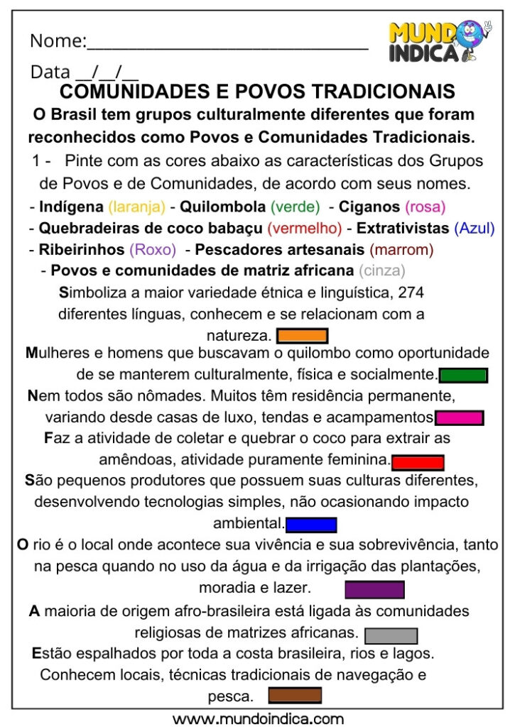 20 Atividades de Geografia para 4 ano Ensino Fundamental com Respostas