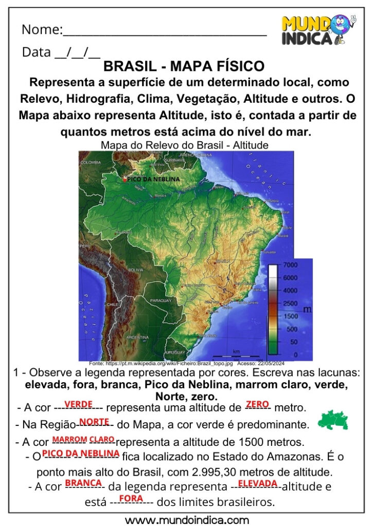 20 Atividades de Geografia para 4 ano Ensino Fundamental com Respostas