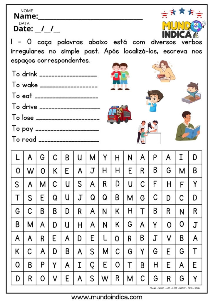 10 Atividades de Inglês para o 8 ano do Ensino Fundamental