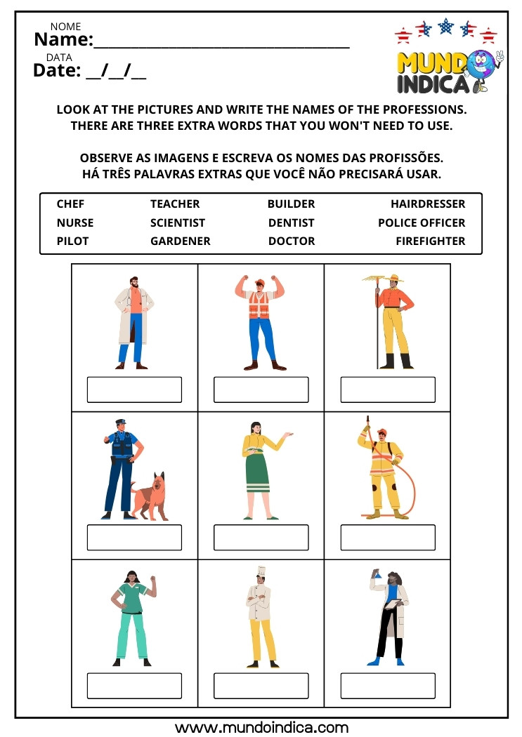 15 Atividades de Inglês Adaptadas para Alunos Especiais para Imprimir