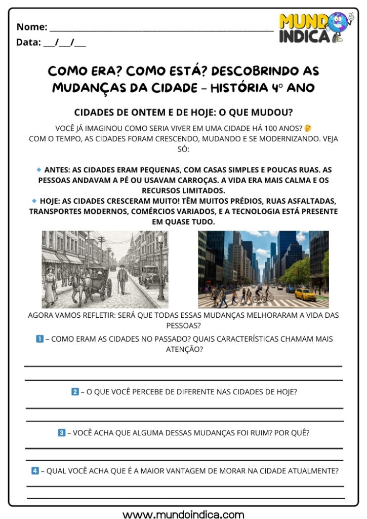 20 Atividades de História para o 4º Ano do Ensino Fundamental
