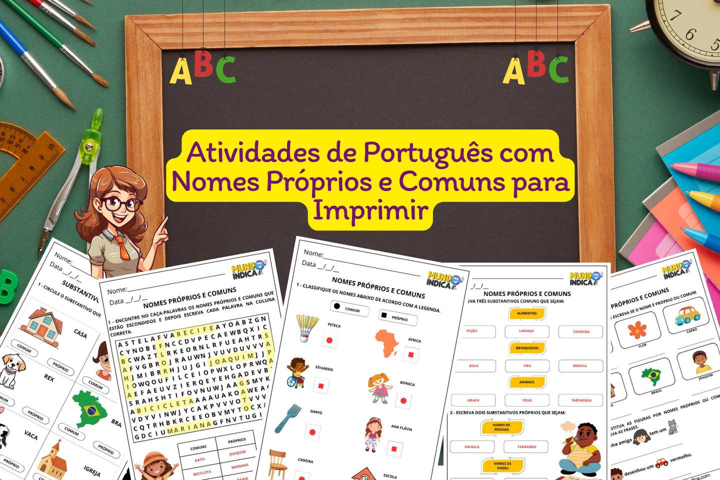 20 Atividades Com Nomes Prprios E Comuns Para Imprimir Online Cursos